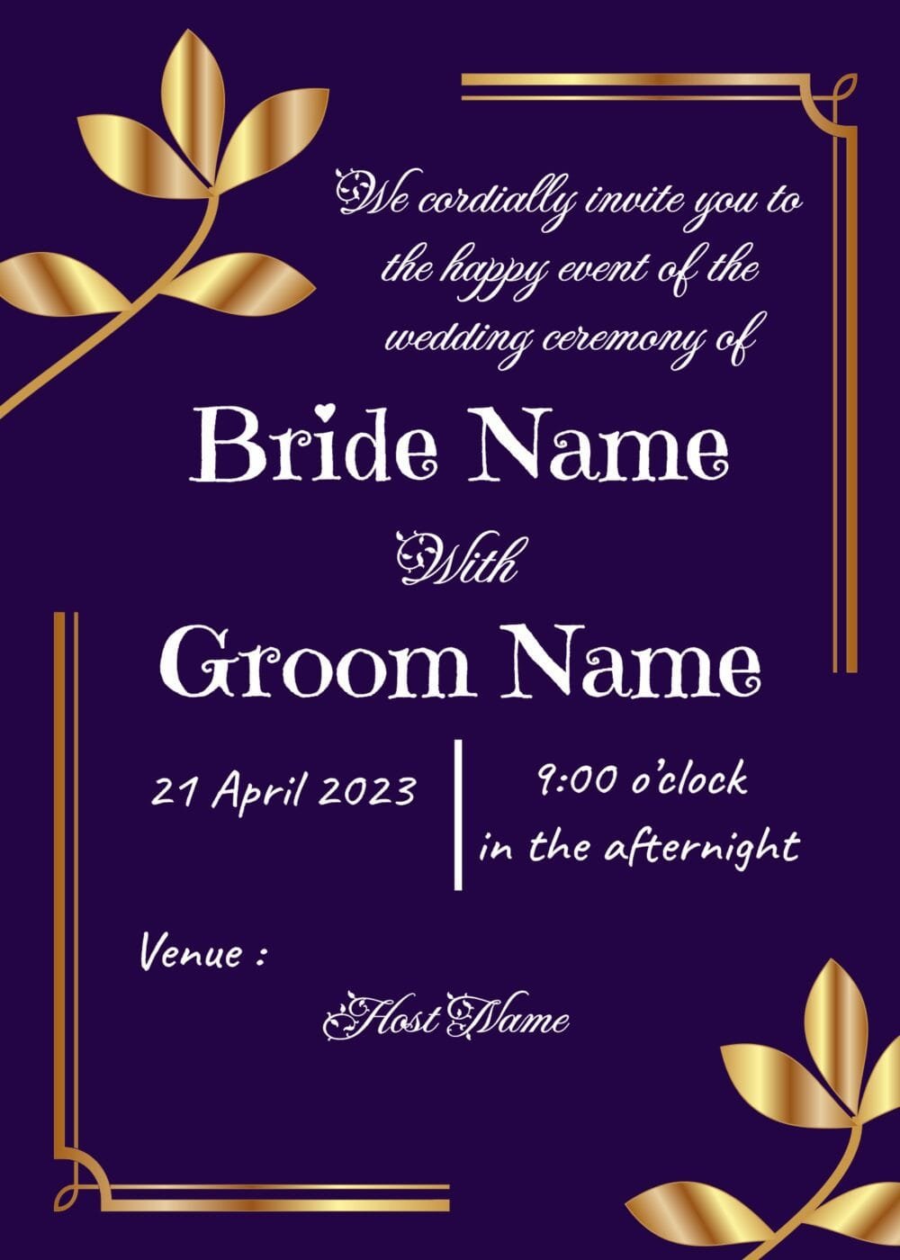 Online Indian Shadi Card, Classical Beautiful Theme, Editm Download