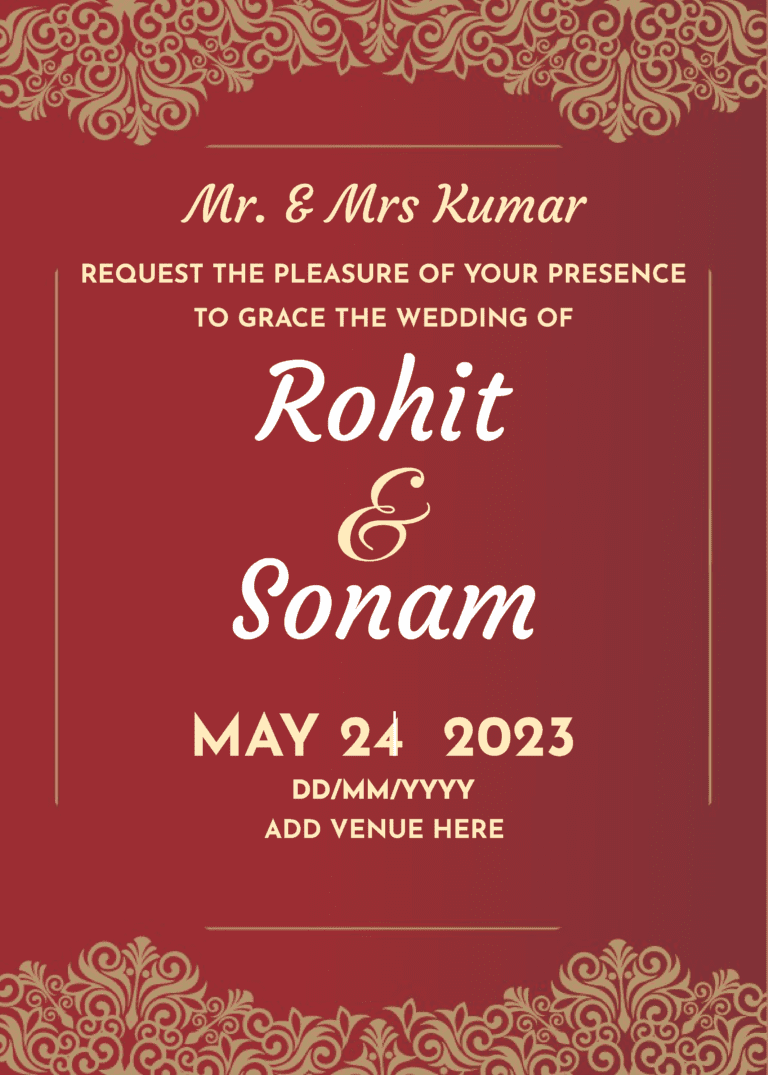 Vivah Patrika - Wedding Invitation Template, Online Editable