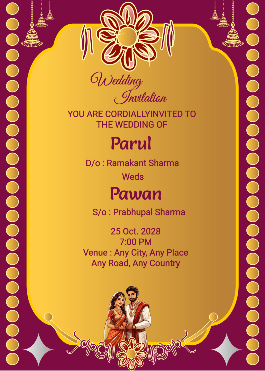 Wedding E Patrika, Fully Customizable, Create And Download