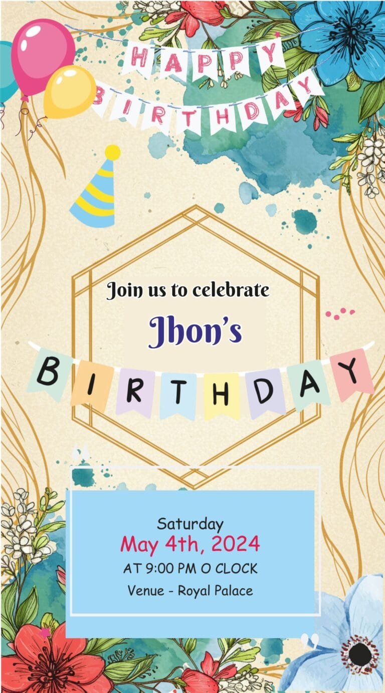 Latest Birthday Invitation Card - Cardmakerz.com