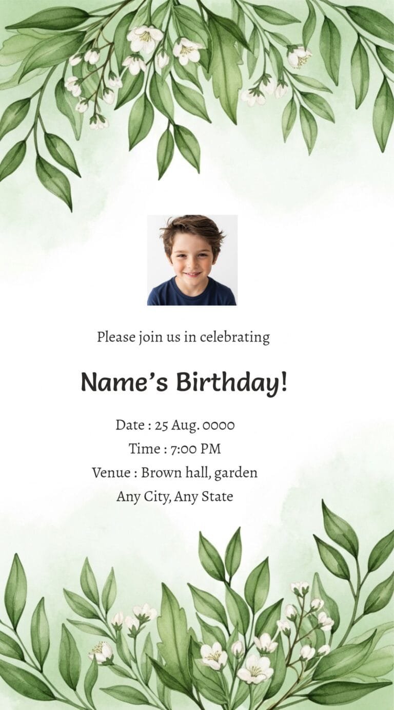 Birthday Party Invitation Card Template