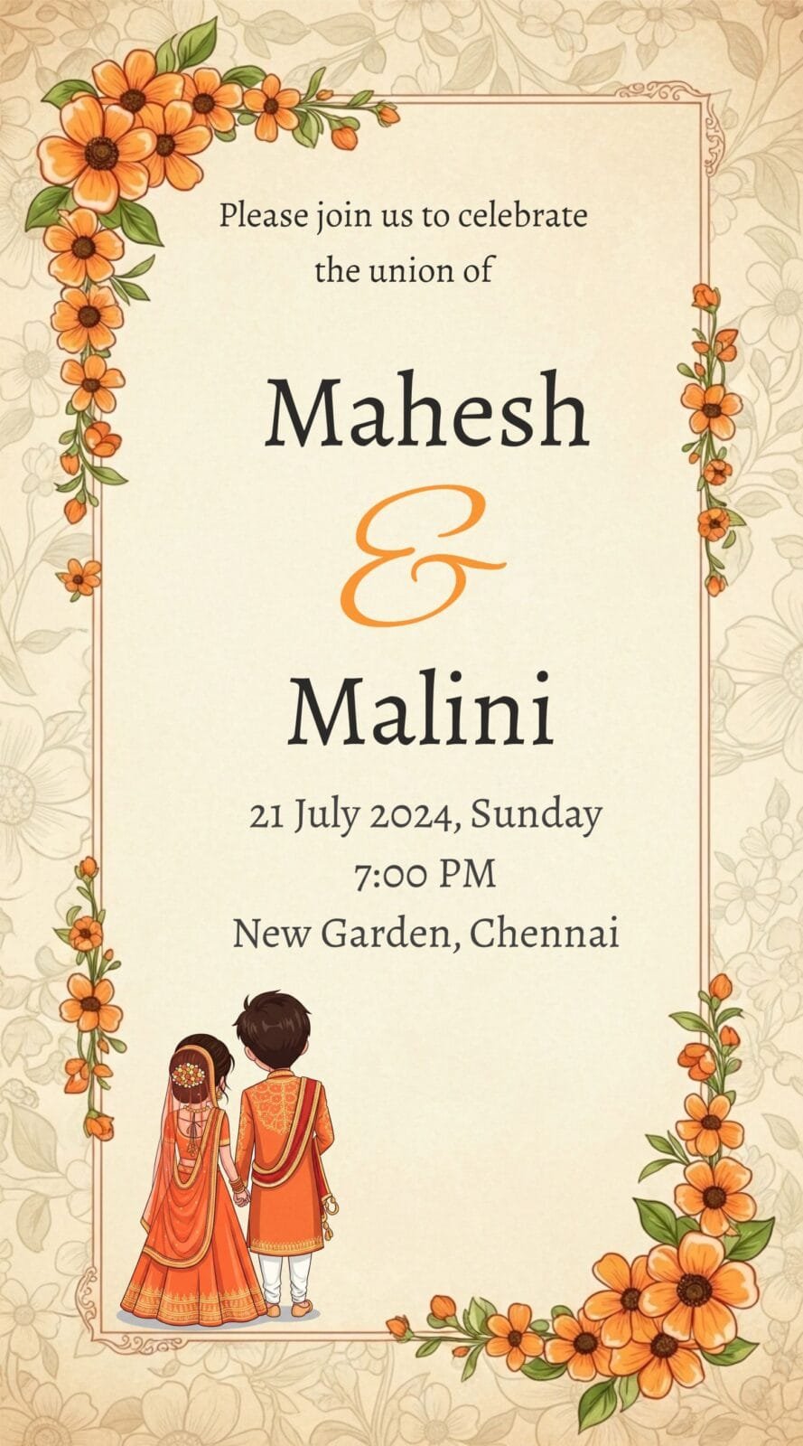 Radhe Krishna Invitation Design - Cardmakerz.com