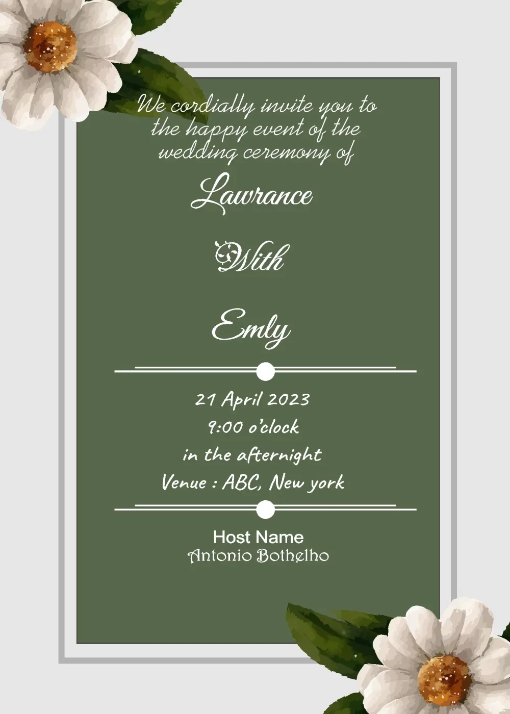 Invitation Card That Is Perfect For Any Occasion, Beautiful Design