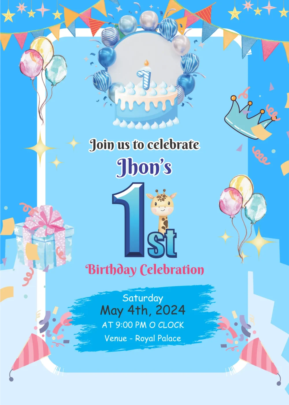 Birthday Invitation Card, Online Customizable Easily.