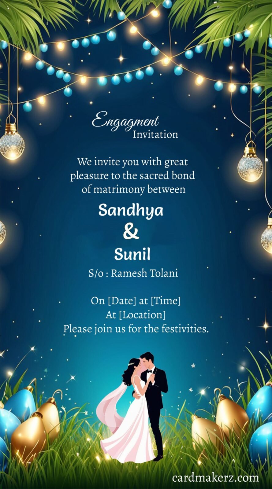 Engagement Invitations, Customize And Download Instantly