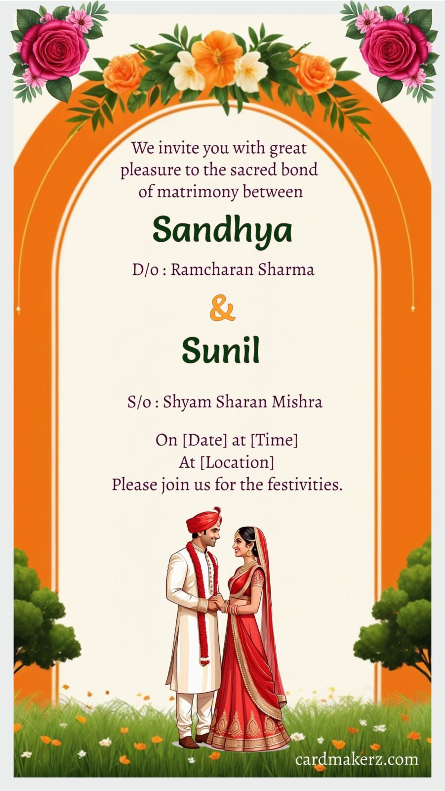 E Invitation For Wedding, Online Ediatble